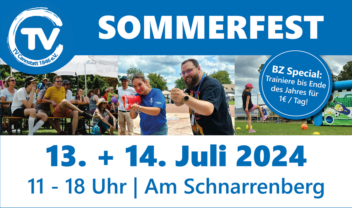 TV Cannstatt: TVC Sommerfest 2024 am 13. und 14.07.2024