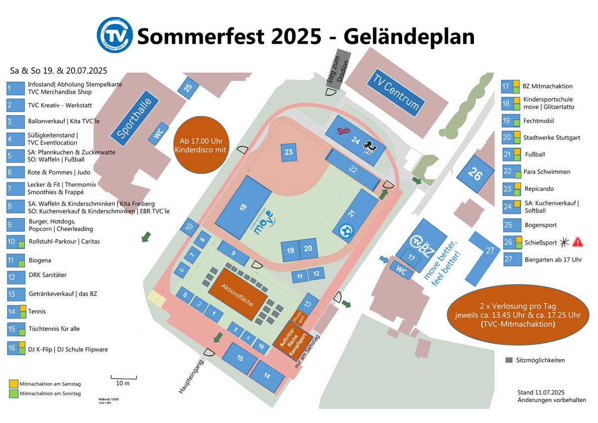 TV Cannstatt: Lageplan Sommerfest 2025 – TVC Cannstatt